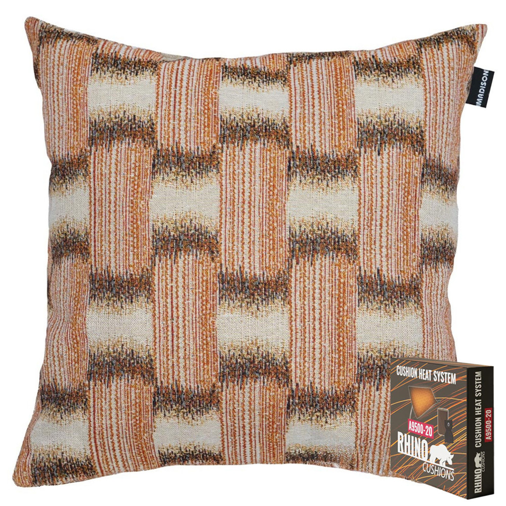 Warmtekussen sier indoor 45x45cm - Cammeé copper - Tuinkussenshop.nl