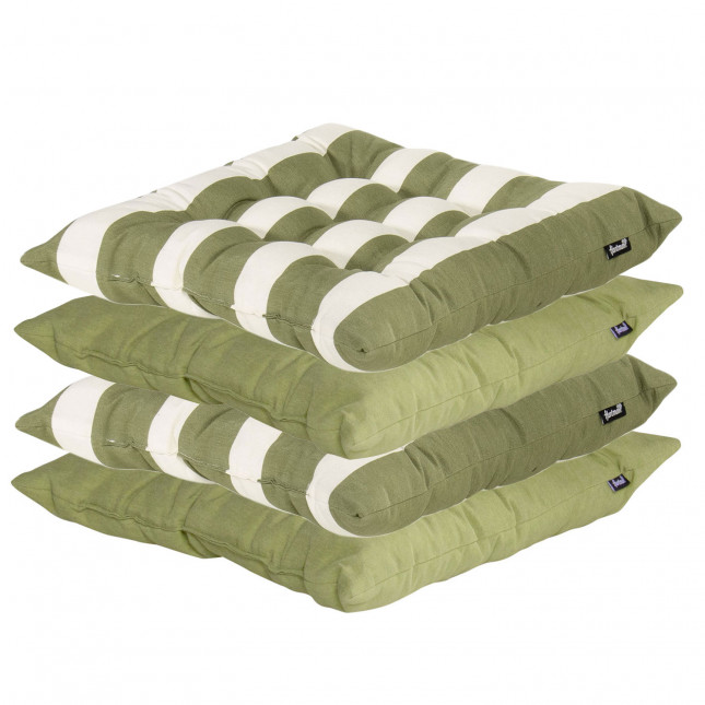 Bundel toscane kussens 46x46cm - cuba en roma green - Tuinkussenshop.nl